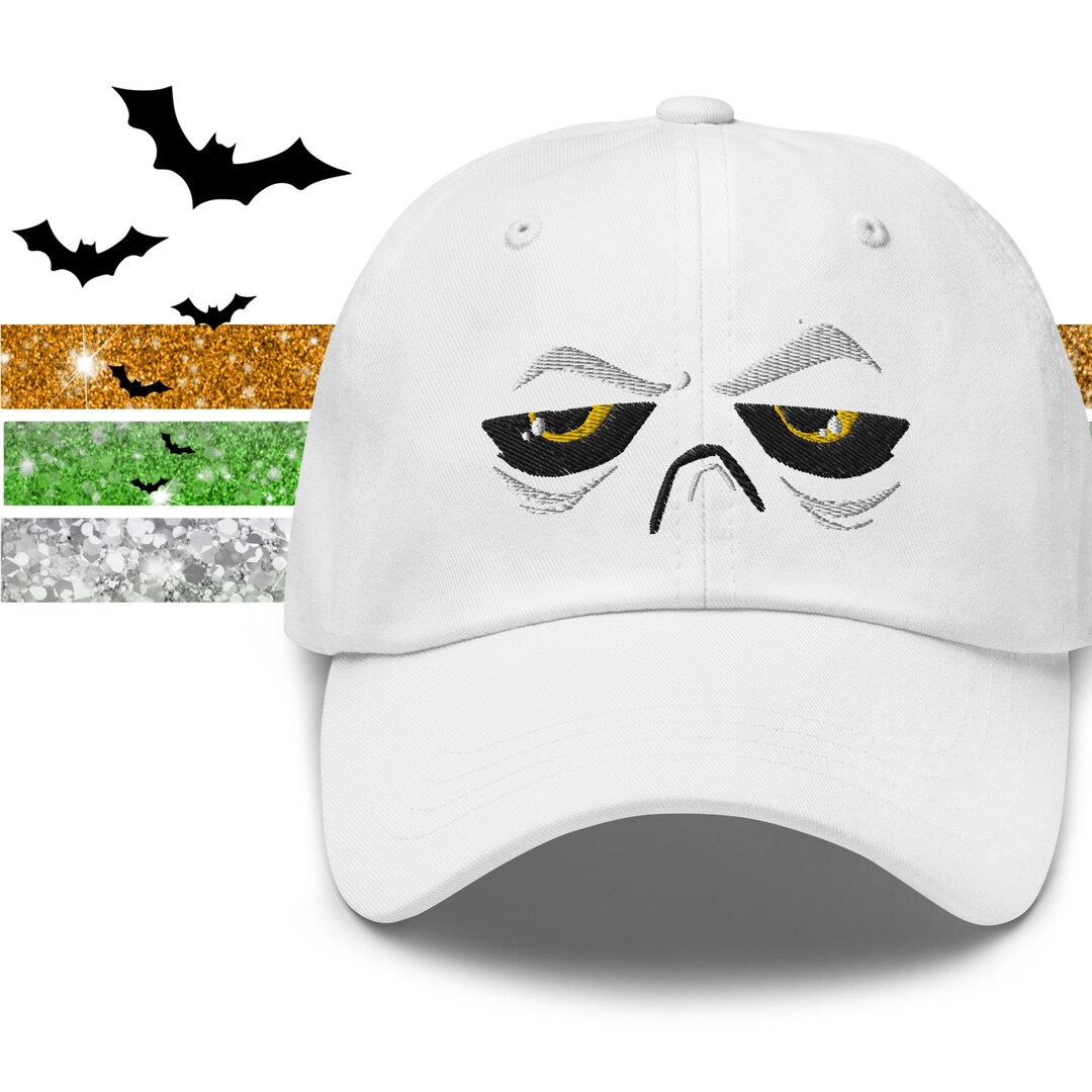 Halloween Ghost Hat, Grumpy Ghost Cap, Halloween Obsessed, Costume Hat ...