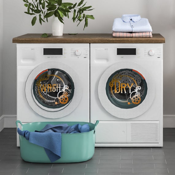 Steampunk Washer & Dryer Decals | Etsy
