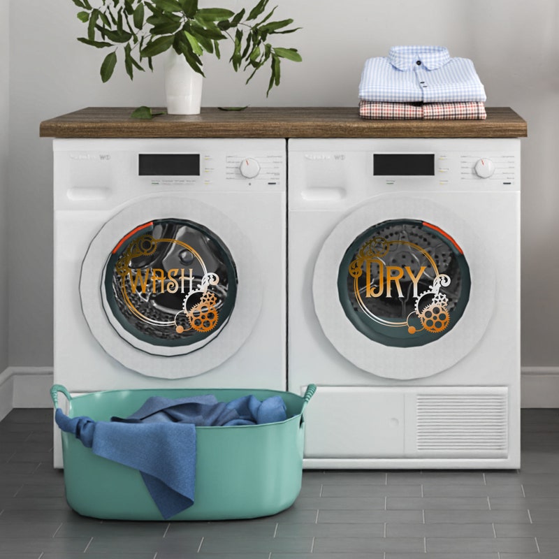 Washer and Dryer Decals - Etsy