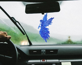 Ruby Red Birthstone Guardian Angel Iridescent Suncatcher July Perfect ...