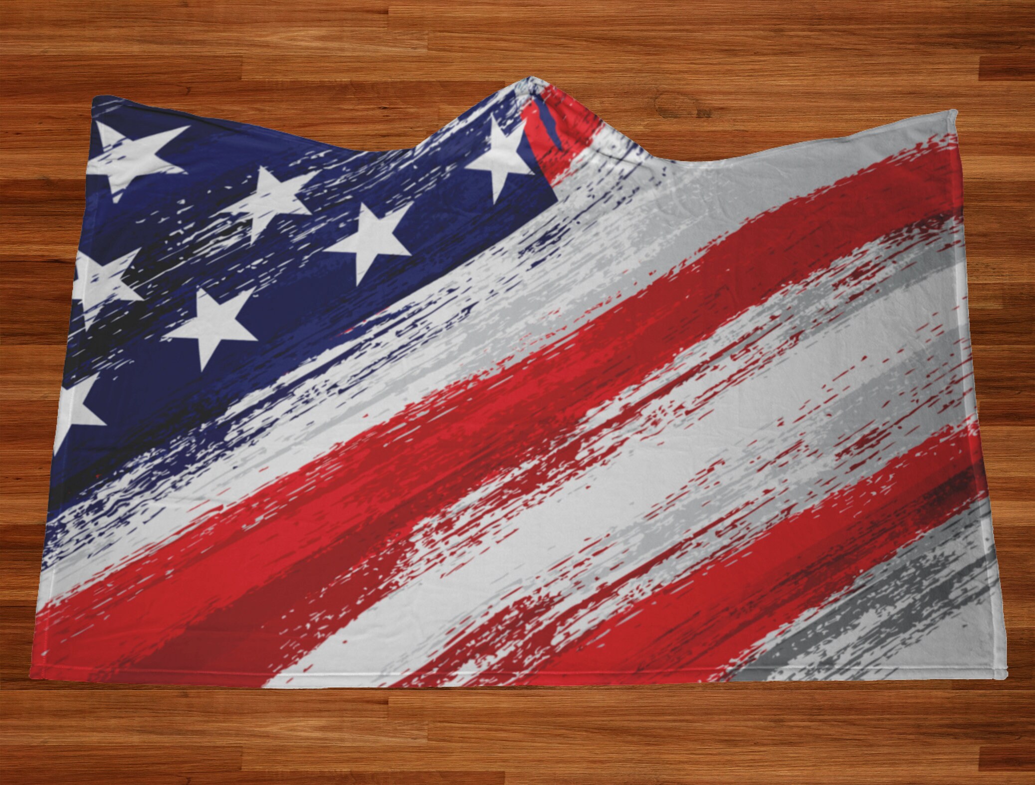 Distressed American Flag Patriotic USA Fleece and Sherpa - Etsy