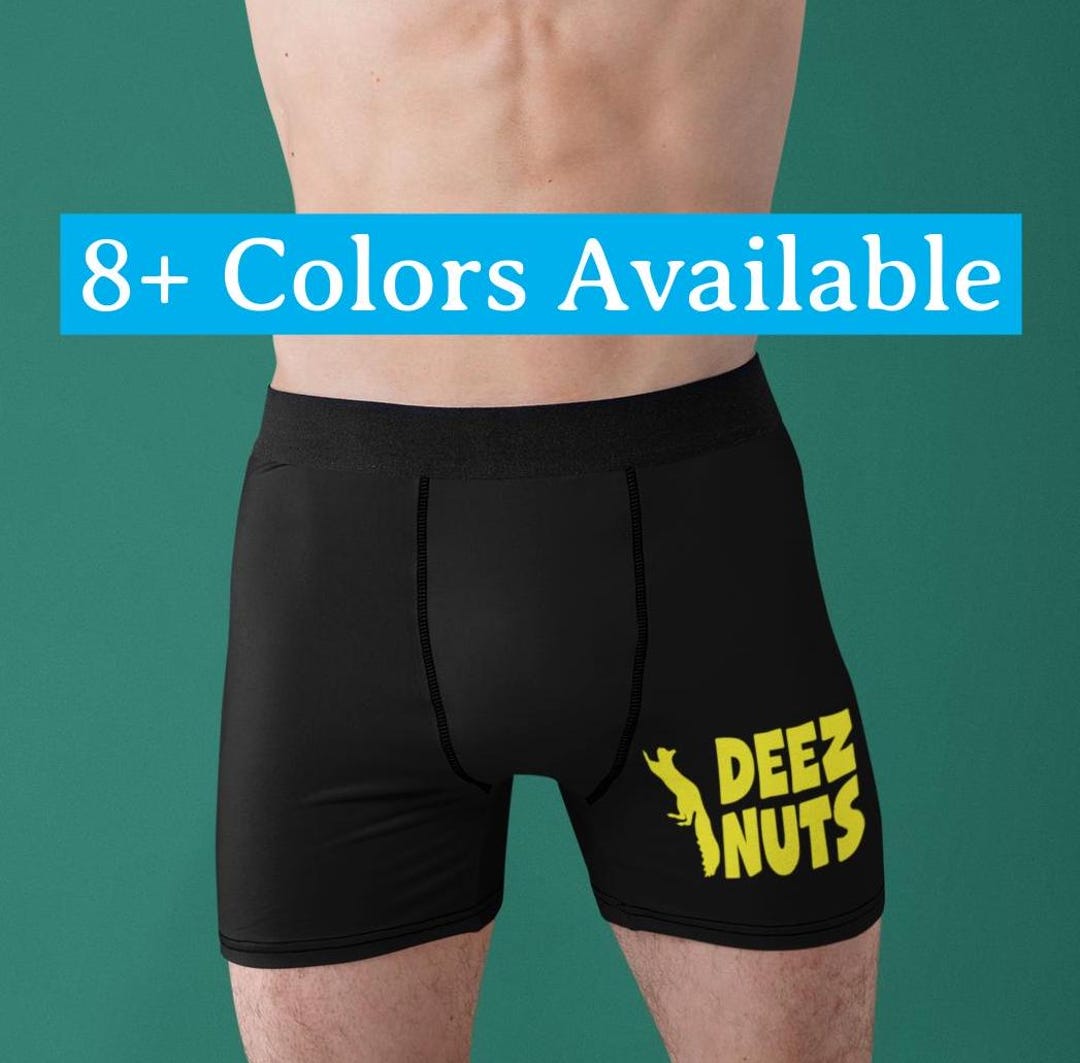Deez Nuts Men's Boxer Brief Cotton Blend Underwear for Husband ...