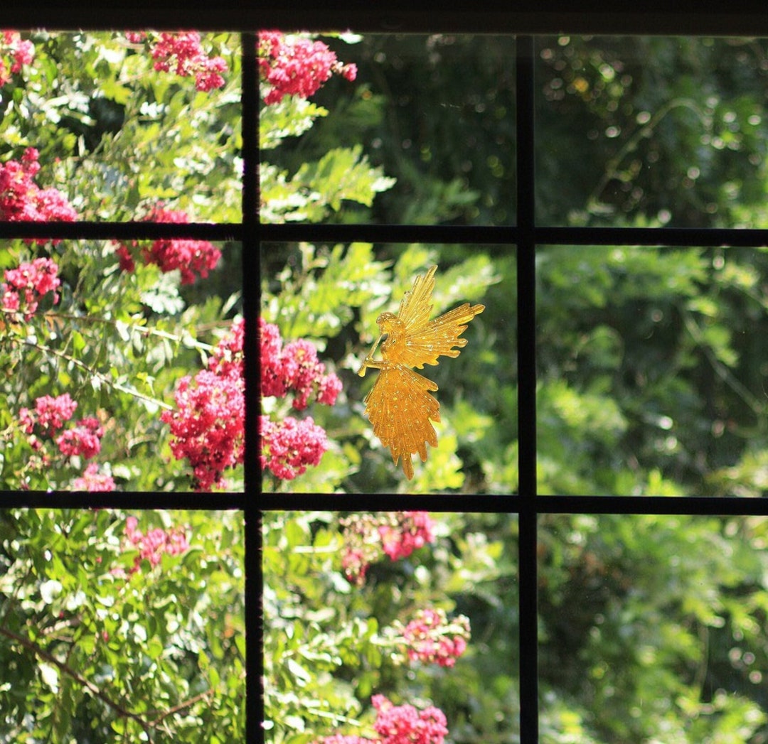 Topaz Yellow Guardian Angel for November Iridescent Suncatcher Perfect ...