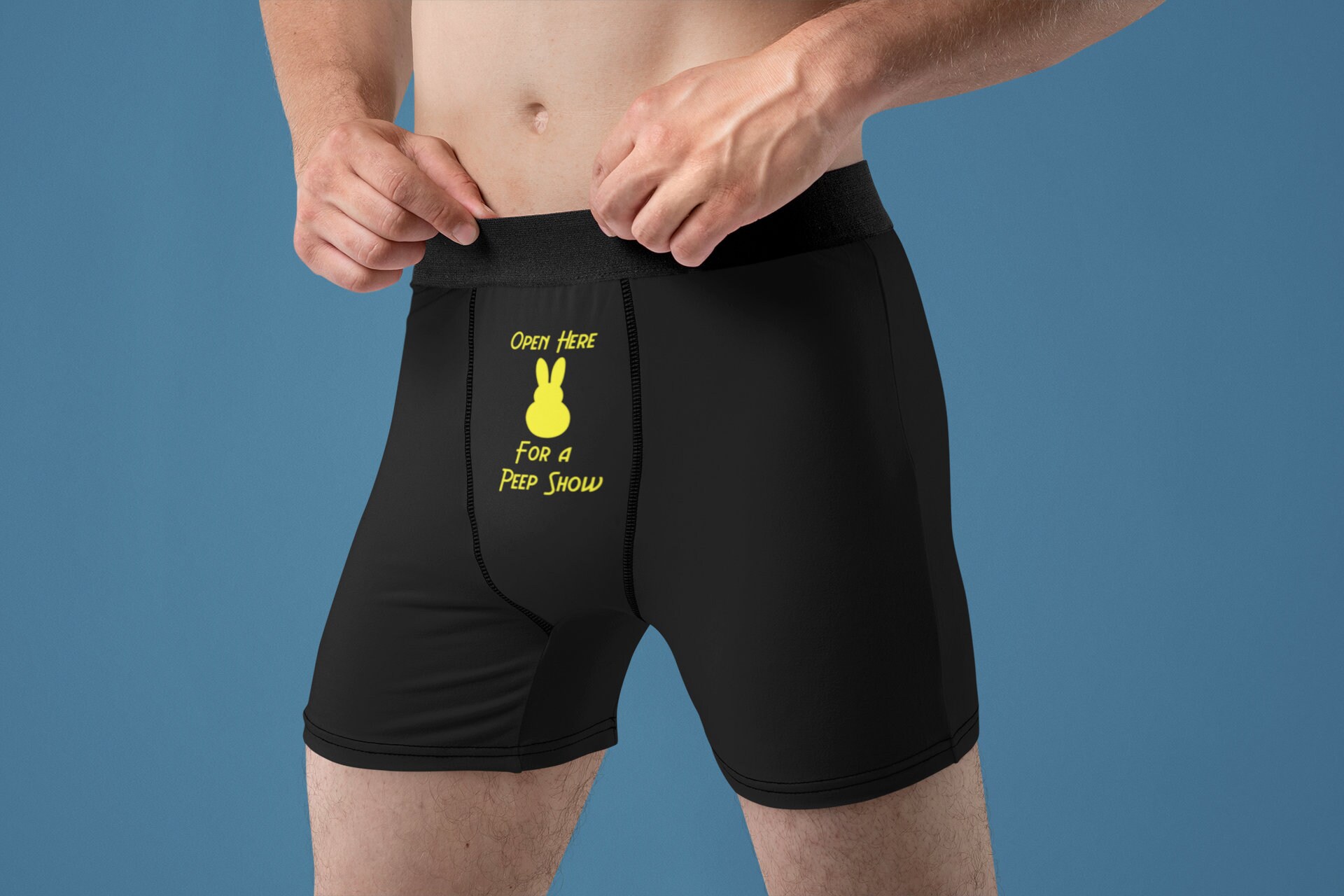 Open Here for a Peep Show Funny Men's Boxer Brief Underwear for Husband ...
