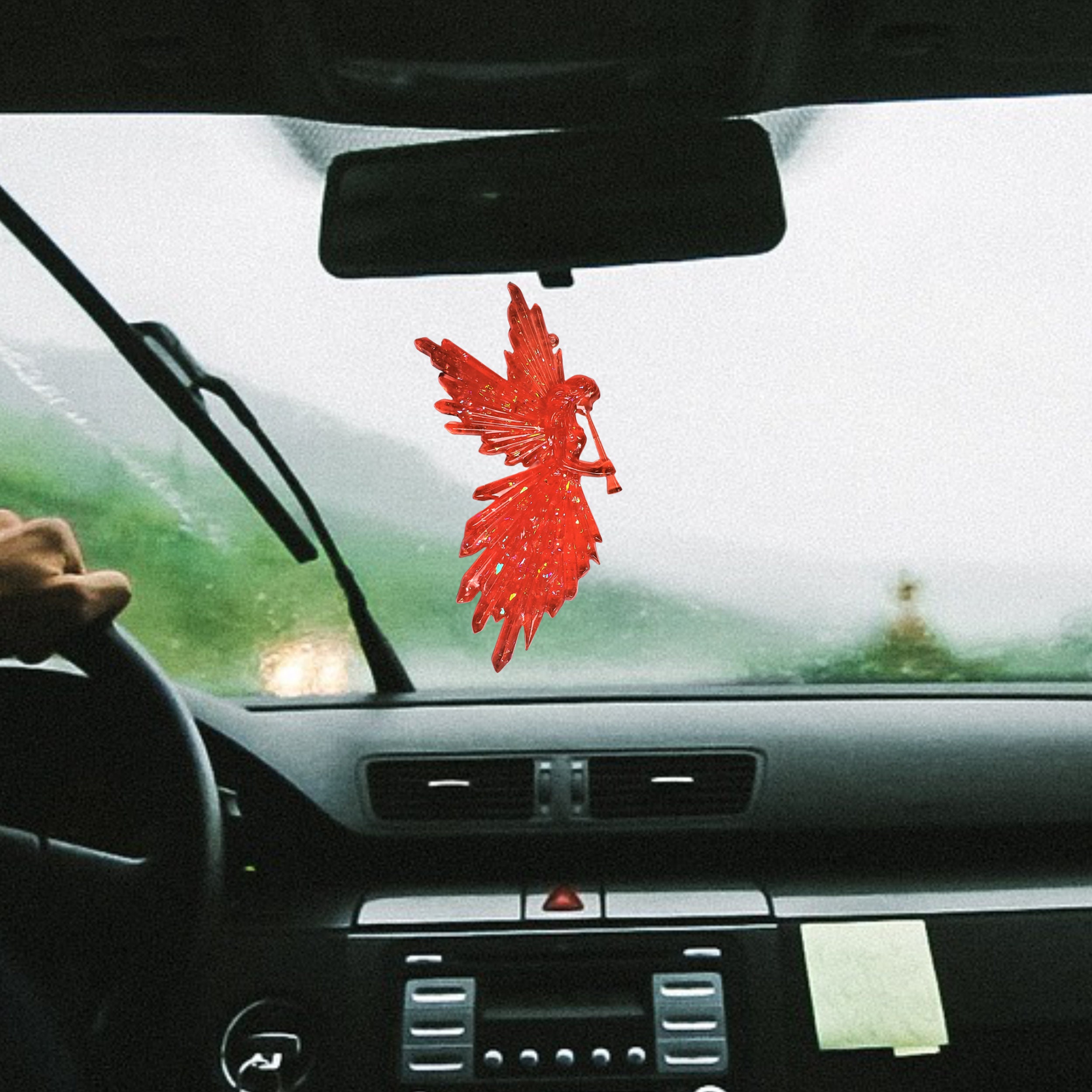 Ruby Red Birthstone Guardian Angel Iridescent Suncatcher July Perfect ...