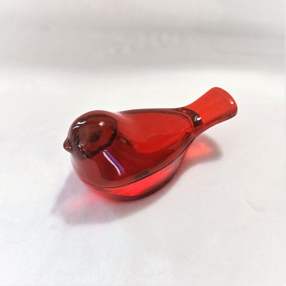 Jewel Tone Ruby Red Cardinal Bird Lover's Resin Trinket Dish or Ring ...