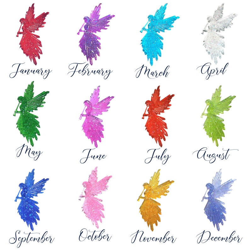 Ruby Red Birthstone Guardian Angel Iridescent Suncatcher July Perfect ...