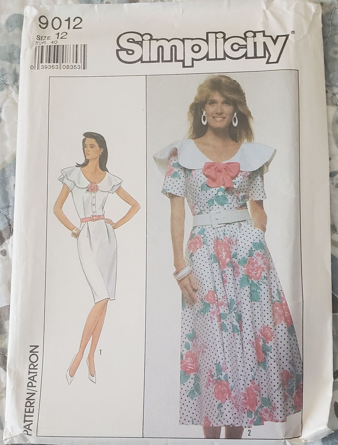 Simplicity #9012 Vintage Sewing Pattern Misses' Dress Size 12 Uncut - Etsy
