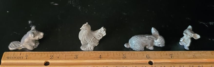 Vintage Pewter Figurines--animals - Etsy