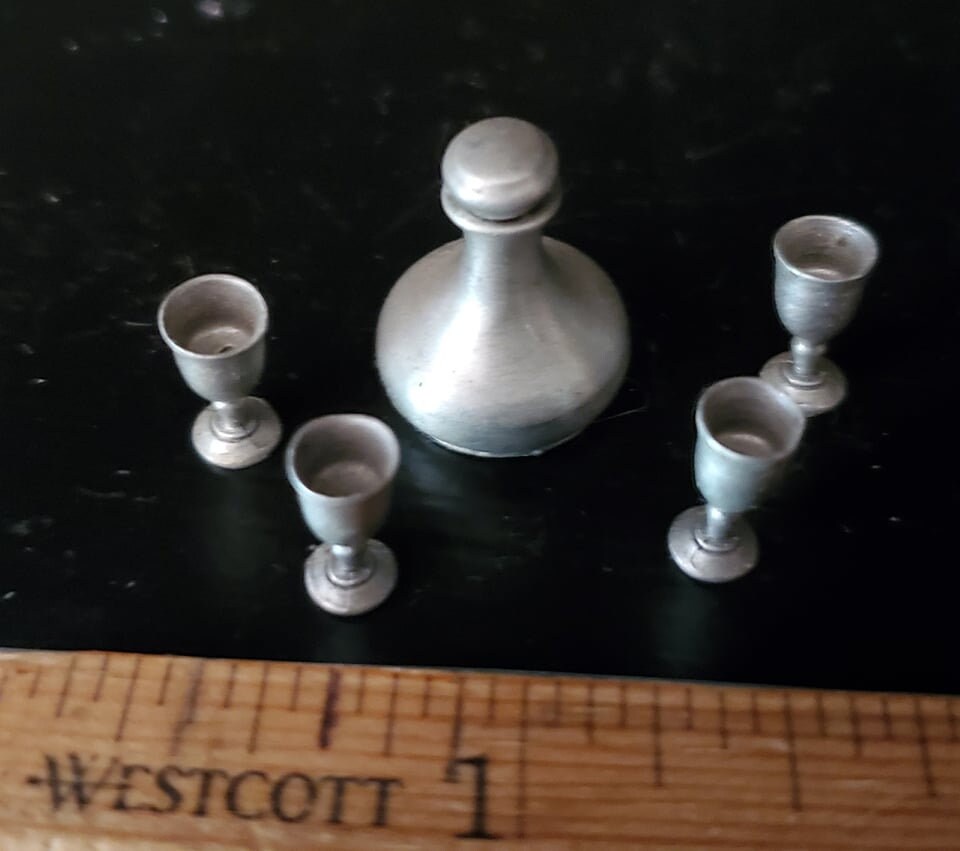 Vintage Pewter Figurines - Etsy