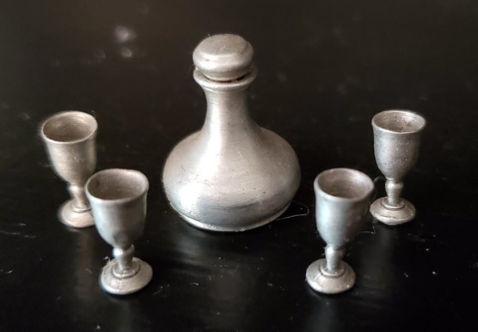 Vintage Pewter Figurines - Etsy