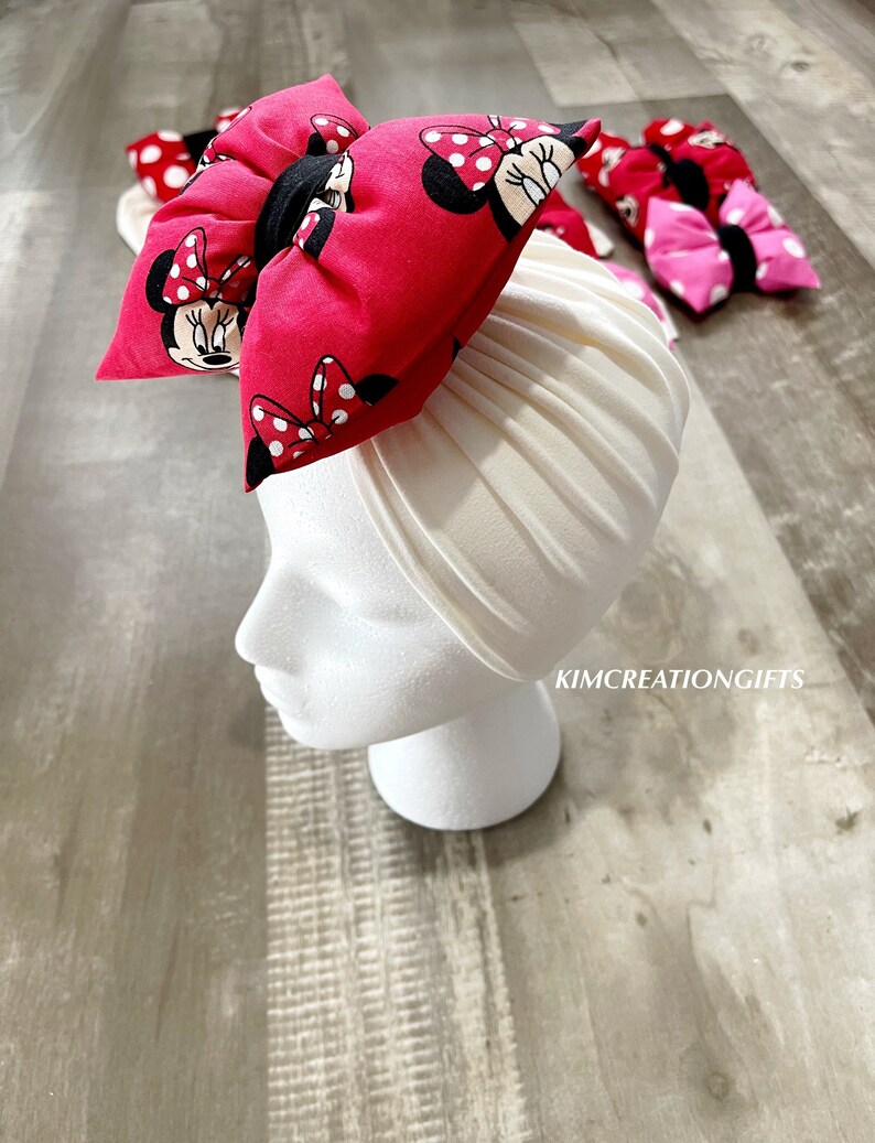 Minnie Mouse Bow Head Wrap / Disney Trip Hats for Girls / Minnie Mouse Turban for Babies ...