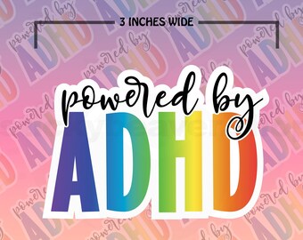 Powered Adhd Stickers - Etsy
