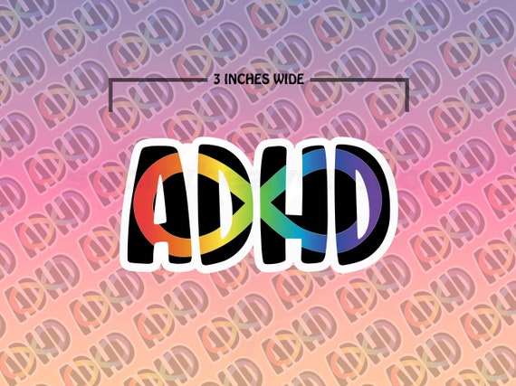 ADHD Infinity Vinyl Sticker Water Bottle Decal Bulk - Etsy
