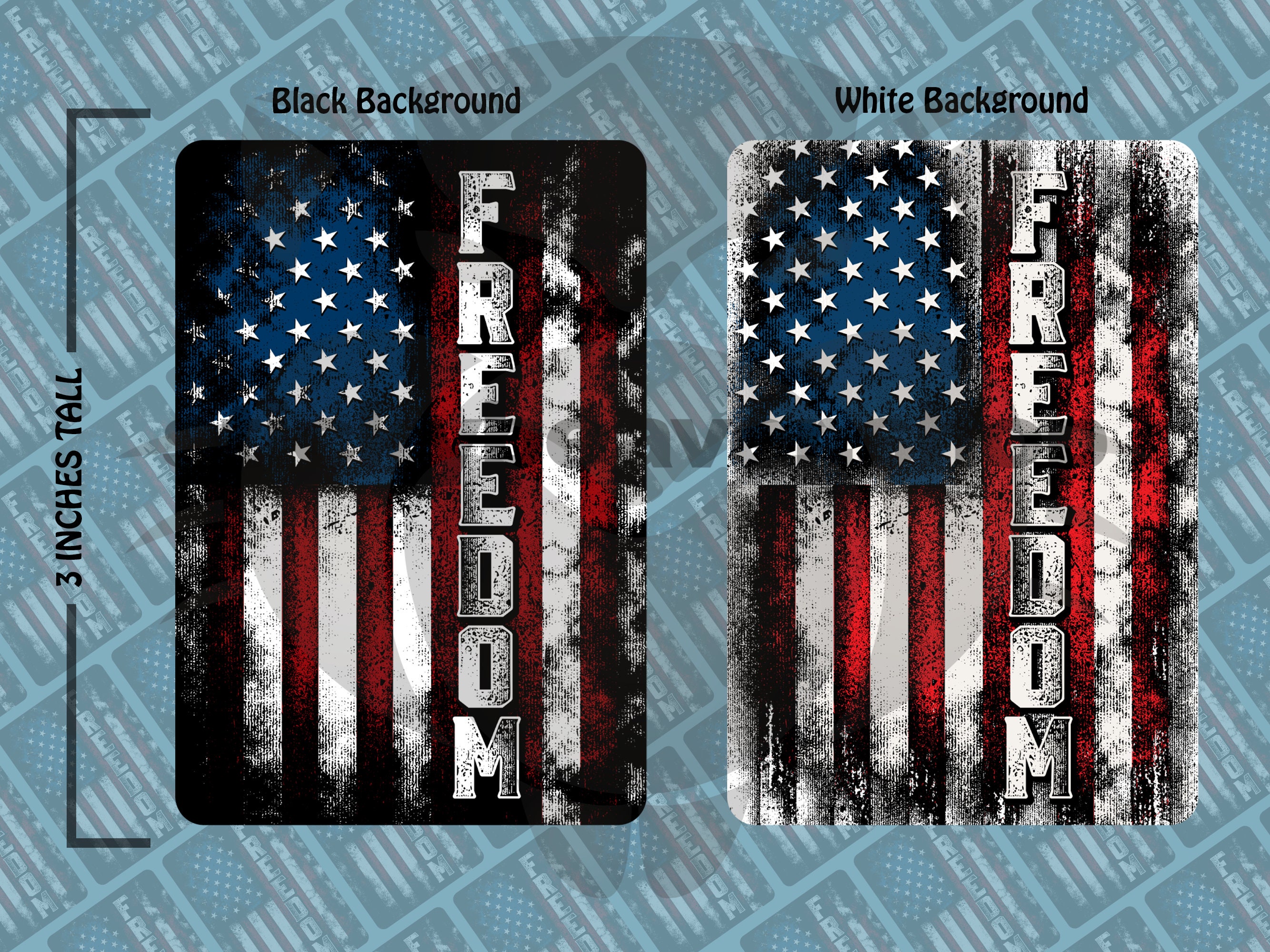 American Flag Sticker Decal, Patriotic Vinyl Sticker, USA Freedom Flag ...