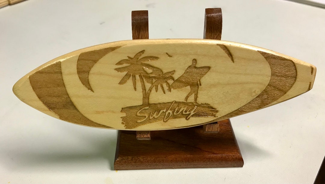 Surfboard miniature With Display Stand - Etsy