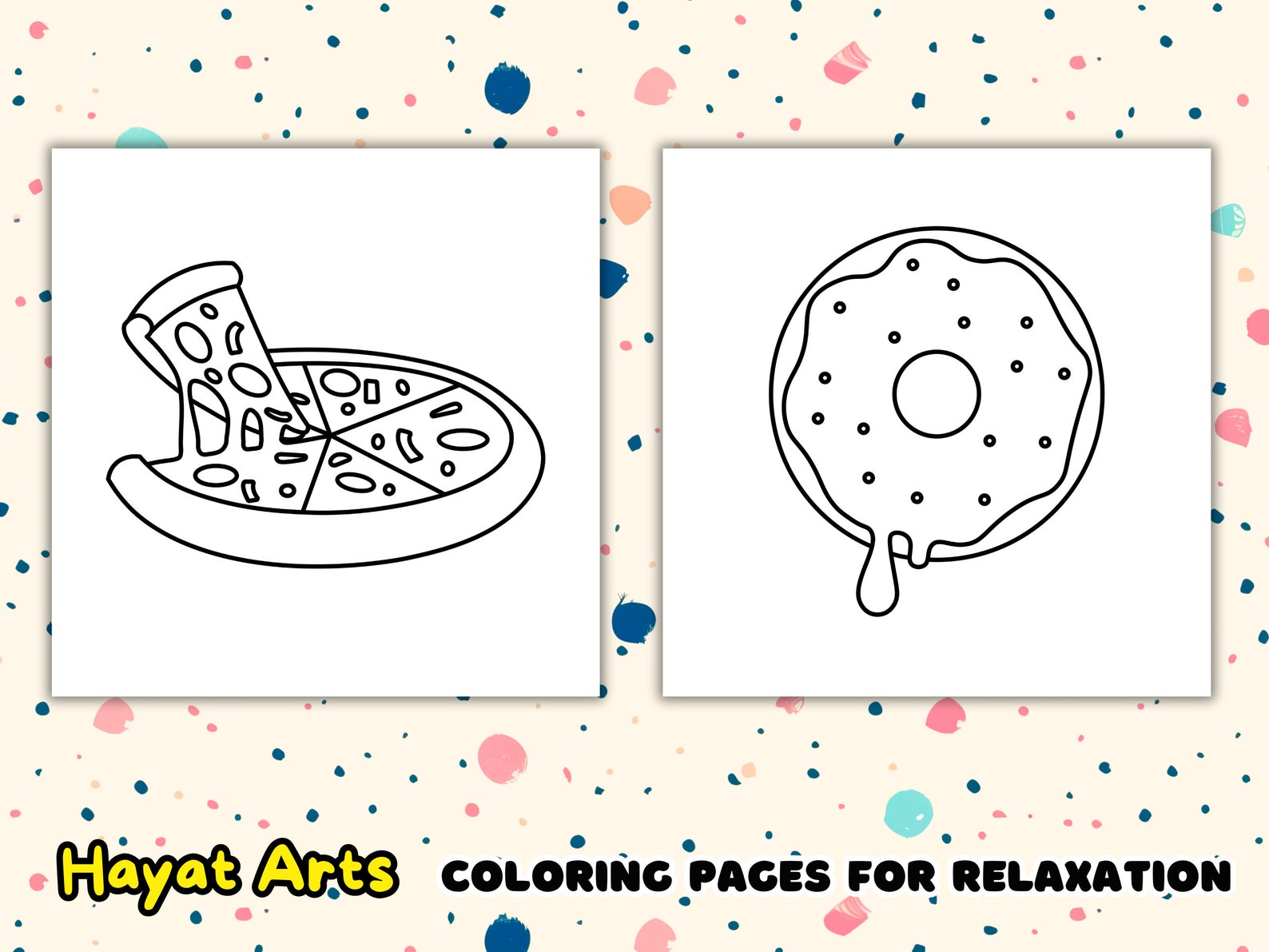 SUMMER FOODS Satisfying Coloring Pages by Hayat Arts | 6 Pages of ...