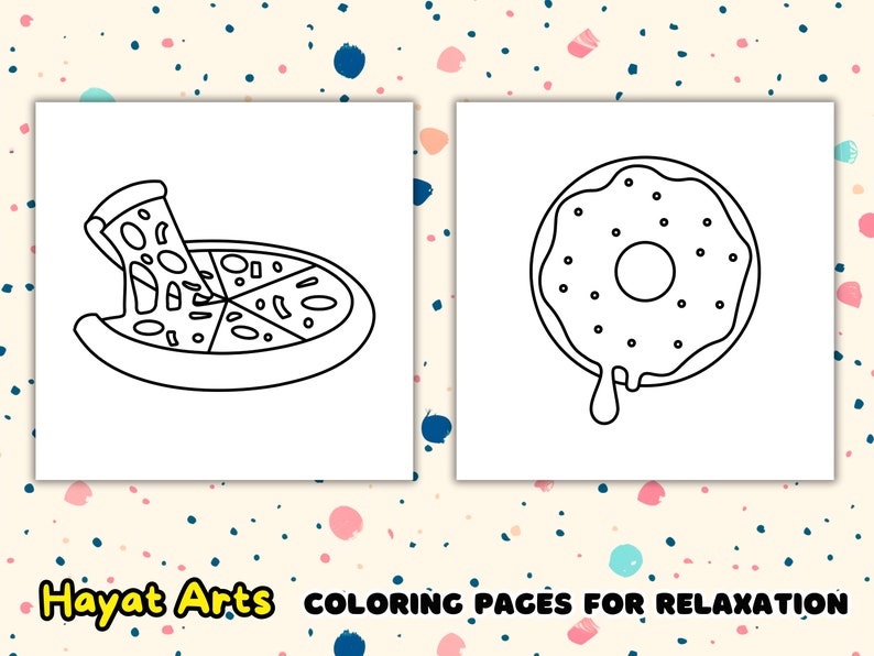 SUMMER FOODS Satisfying Coloring Pages by Hayat Arts | 6 Pages of ...