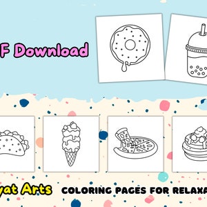 SUMMER FOODS Satisfying Coloring Pages by Hayat Arts | 6 Pages of ...