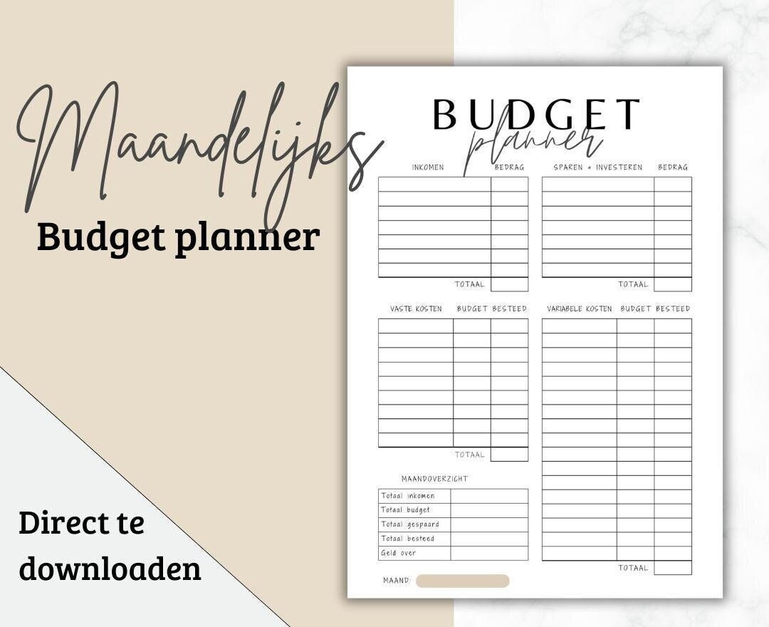 Budget Planner | Money Planner | Budget Tracker | Income and Expense ...