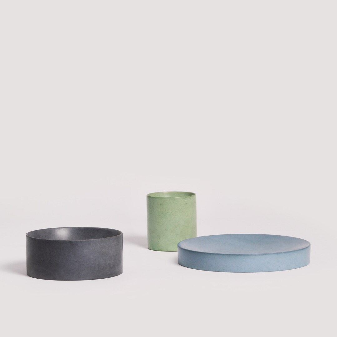 Beton BOOLES - Trio - Concrete Tableware / Plate / Bowl / Cup - Etsy