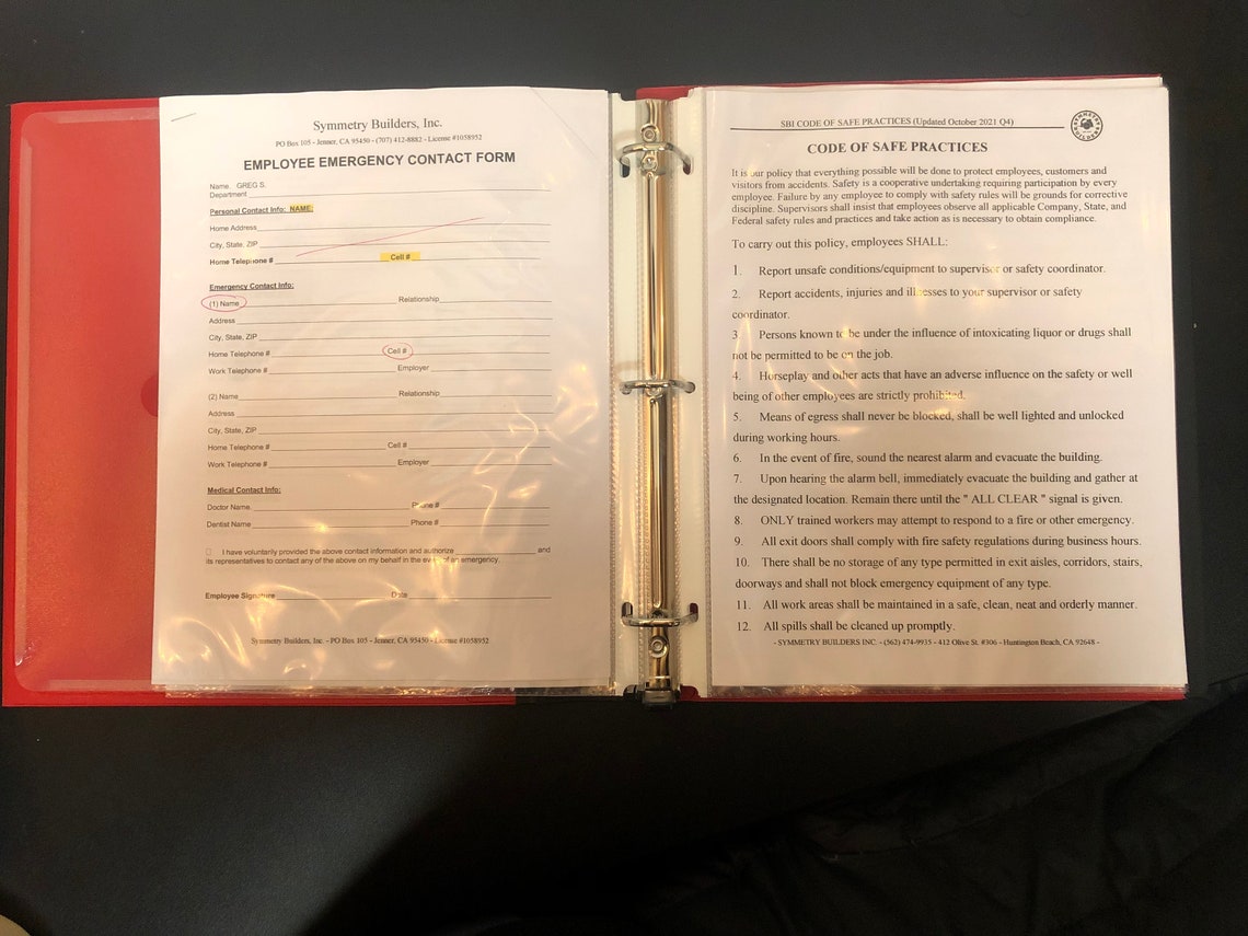 Code of Safe Practices Word-template - Etsy