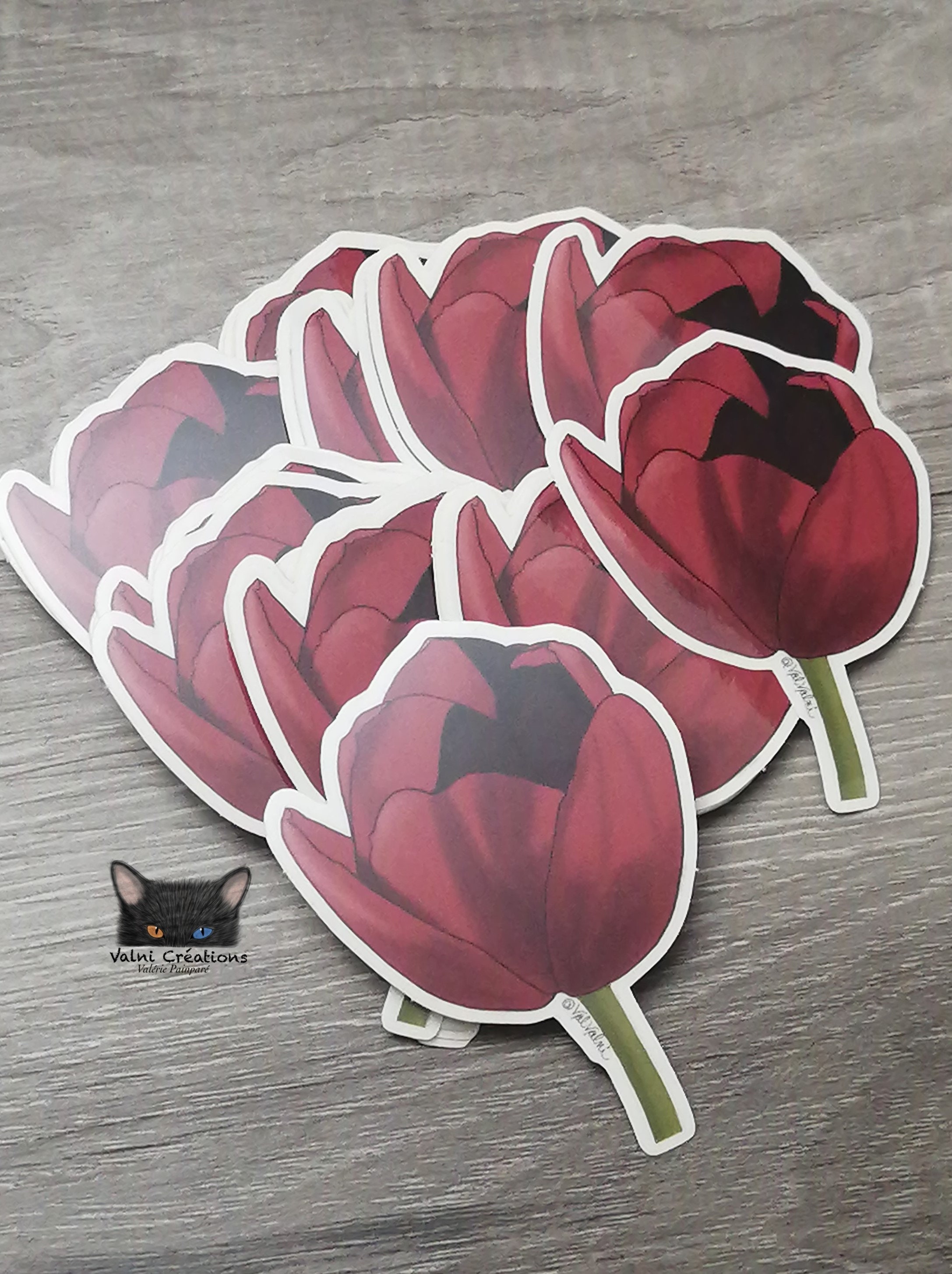 Autocollants, Stickers, Tulipe, Tulip, Fleurs, Flowers, Artwork, Vinyl ...