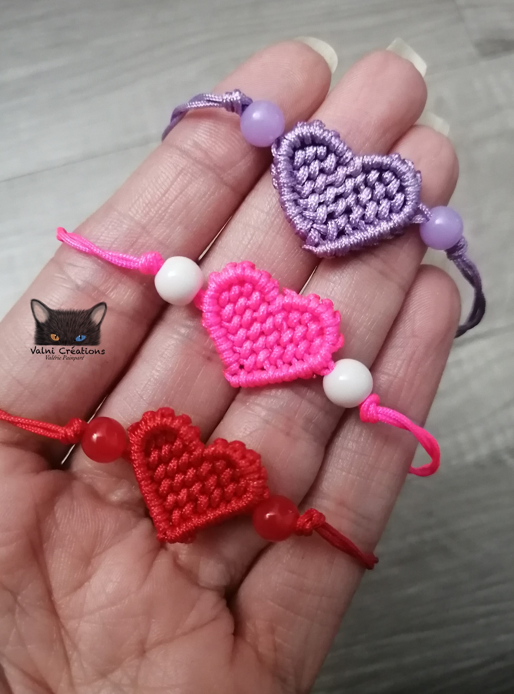 Little Heart Bracelet, Heart Bracelet, Friendship Heart Bracelet, Red ...
