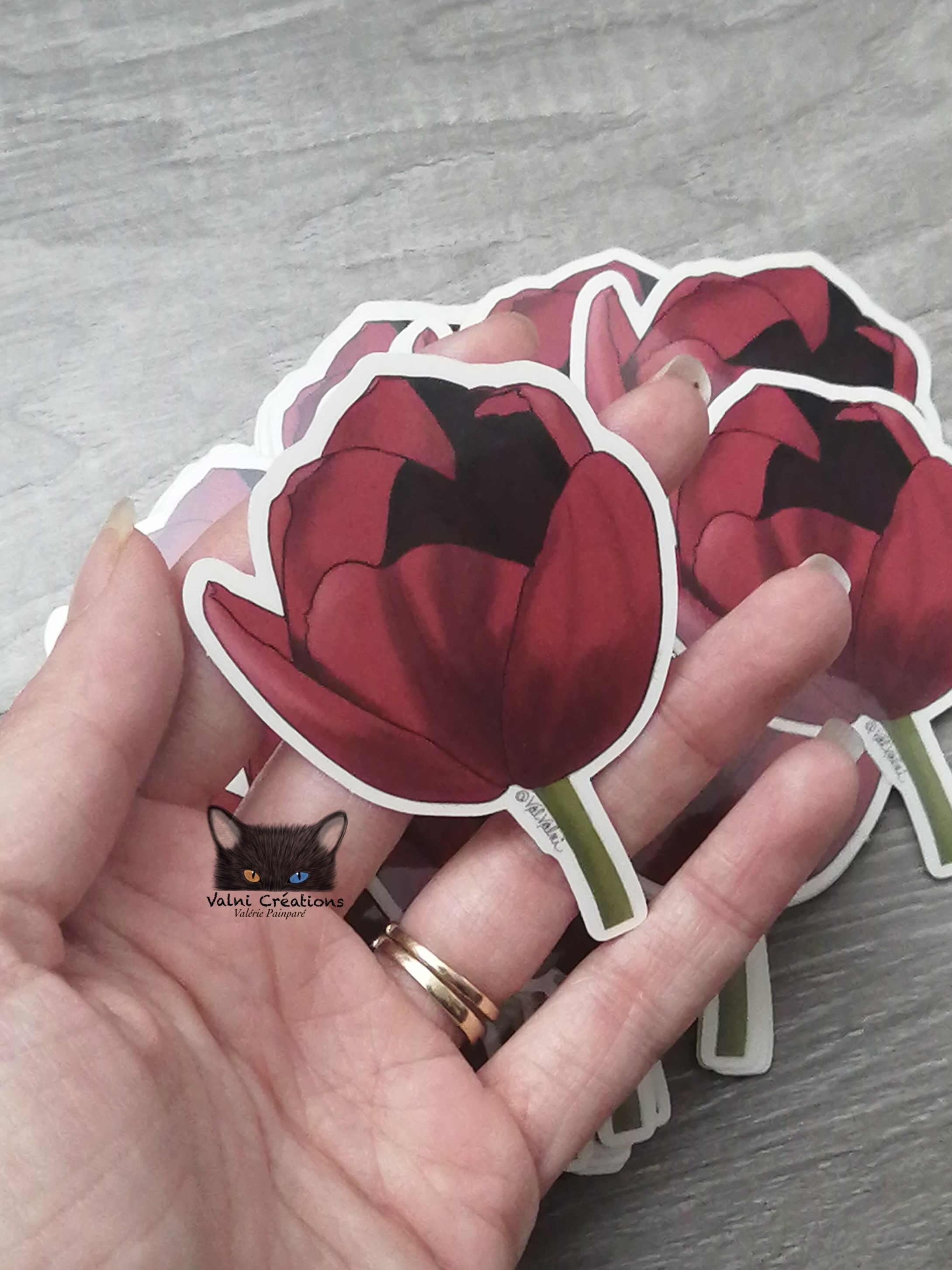Autocollants, Stickers, Tulipe, Tulip, Fleurs, Flowers, Artwork, Vinyl ...