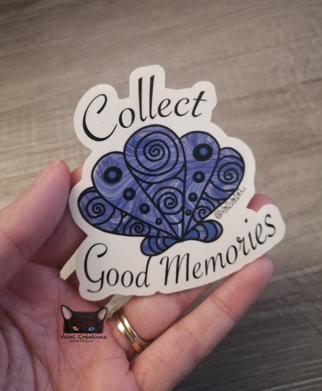 Autocollants, Stickers, Collect Good Memories, Shell, Coquillage ...