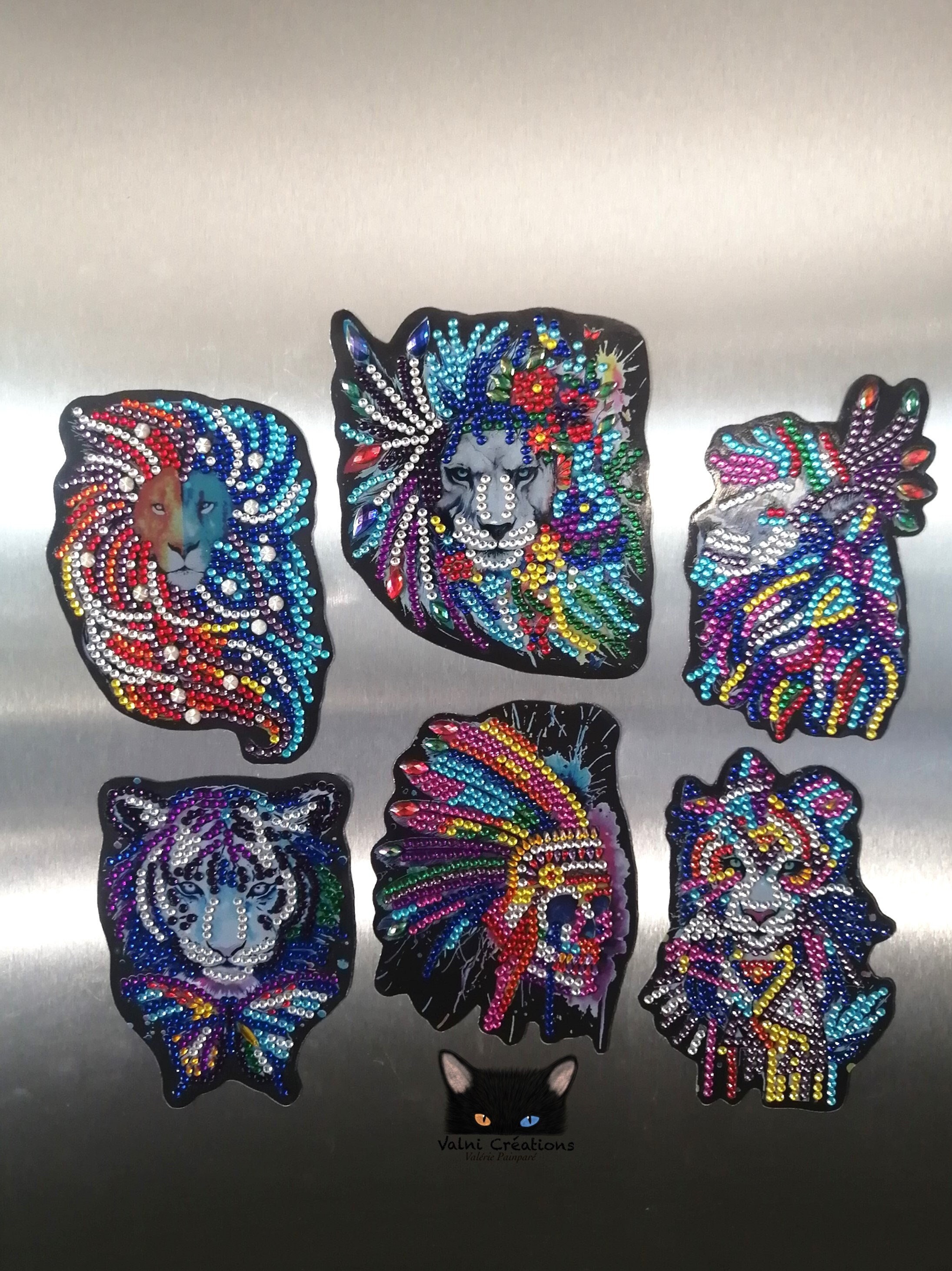 Magnet, Magnet, Lion, Tiger, Skull, Fridge Magnet, Refrigerator, Home ...