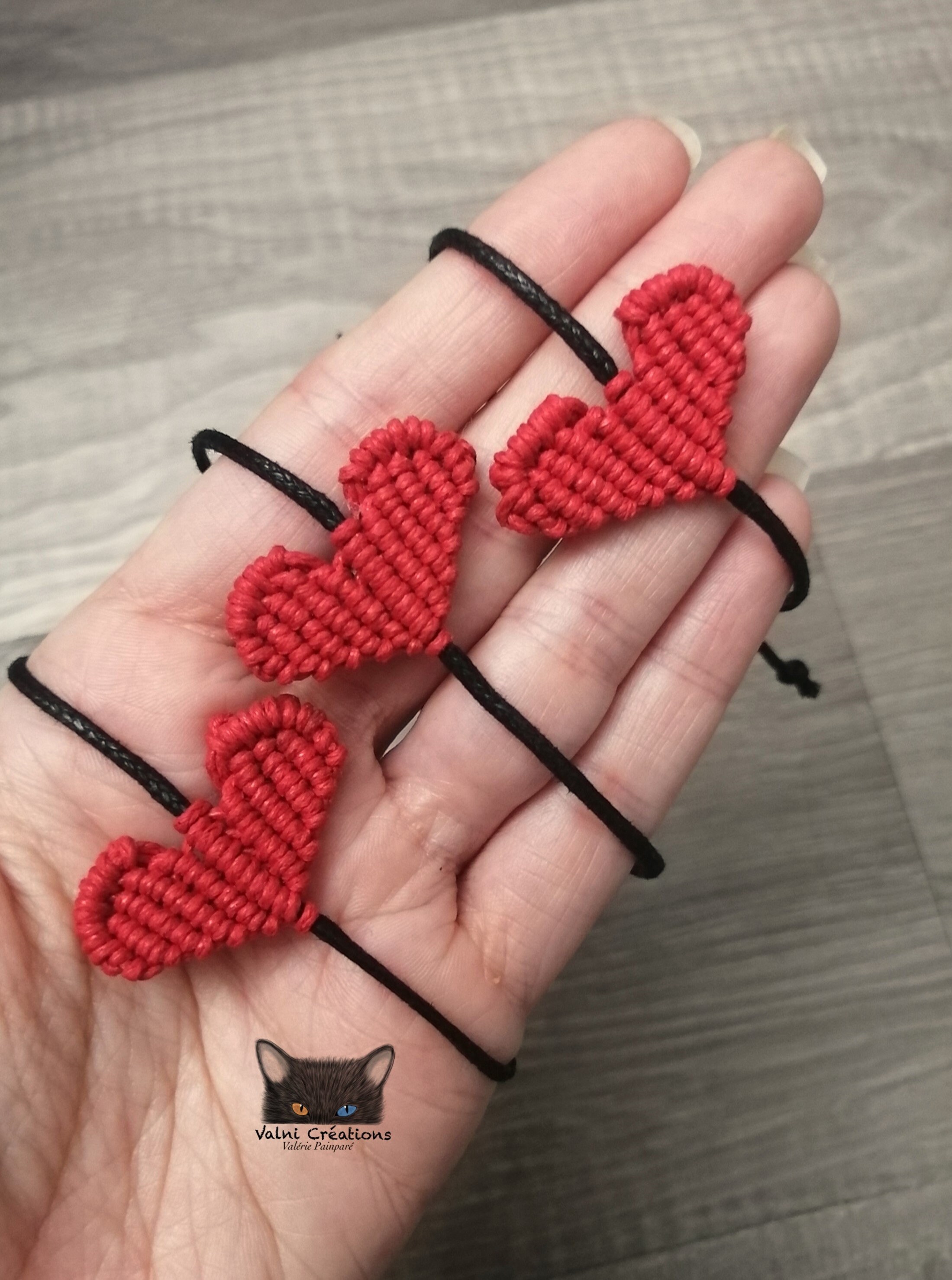 Red Heart Bracelet, Heart Bracelet, Friendship Heart Bracelet, Red ...