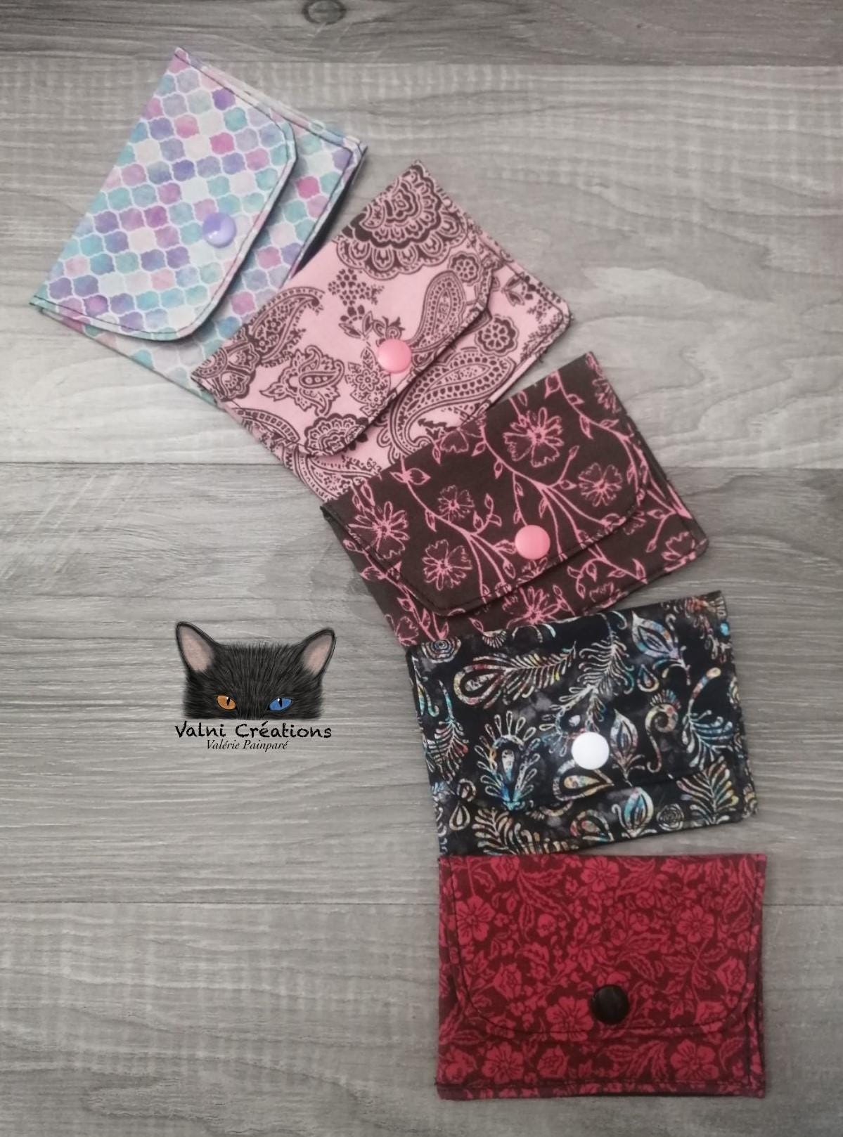 Small Wallet, Small Card Holder, Small Pouch, Feather Wallet, Abstract ...