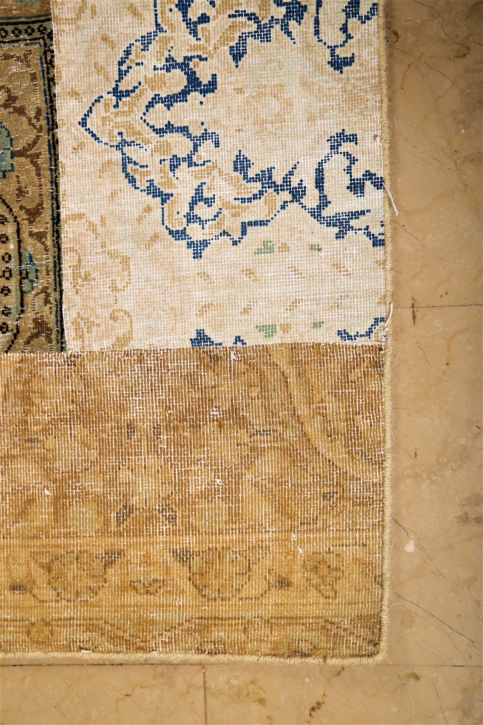 6x8 Patchwork Area Rug Beige Aghan Hand Knotted Natural Wool - Etsy