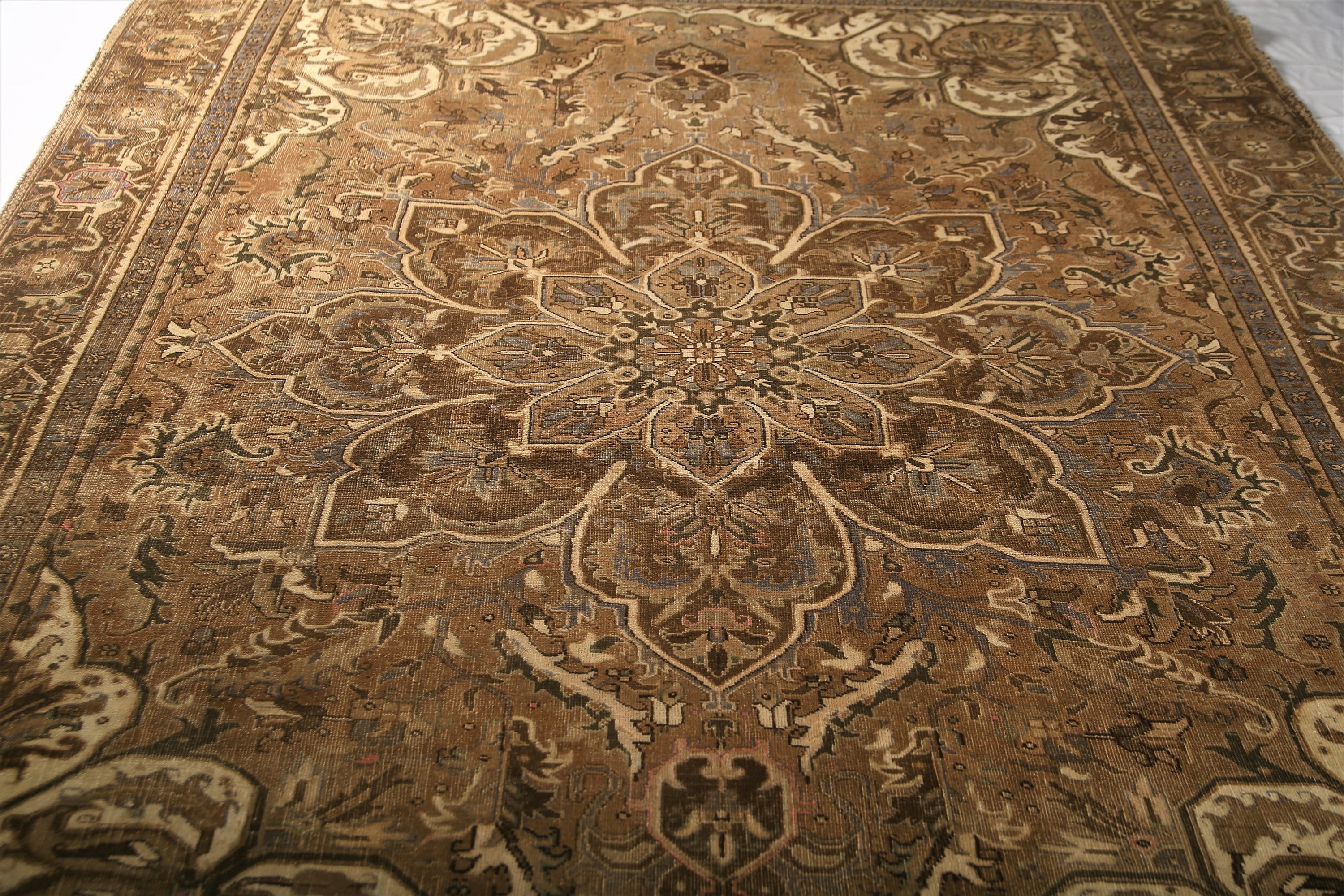 Brown Antique Distressed Rug - Etsy