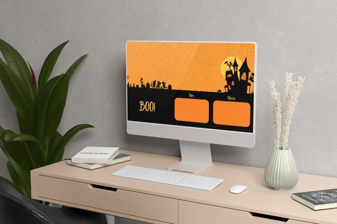 Halloween Desktop Wallpaper Spooky Background for Digital Devices ...