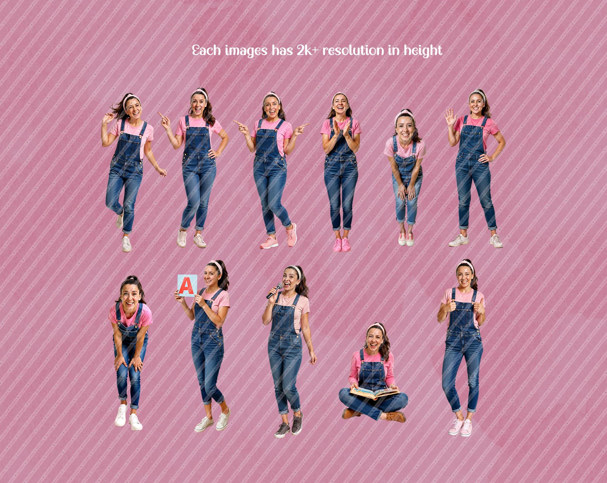 Ms. Rachel Full Body PNG Cutout Bundle | Transparent Digital Download ...