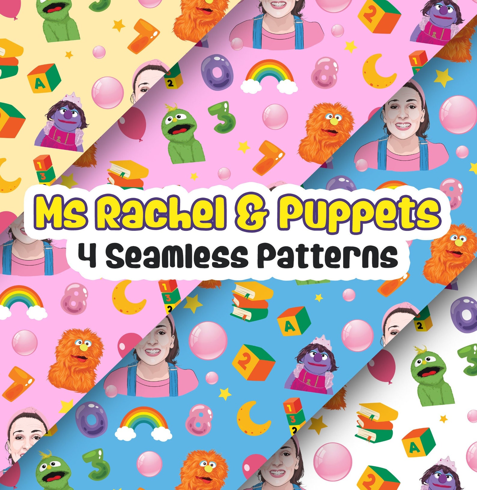 Ms Rachel Patterns, Seamless Digital Paper Printable Patterns Herbie ...