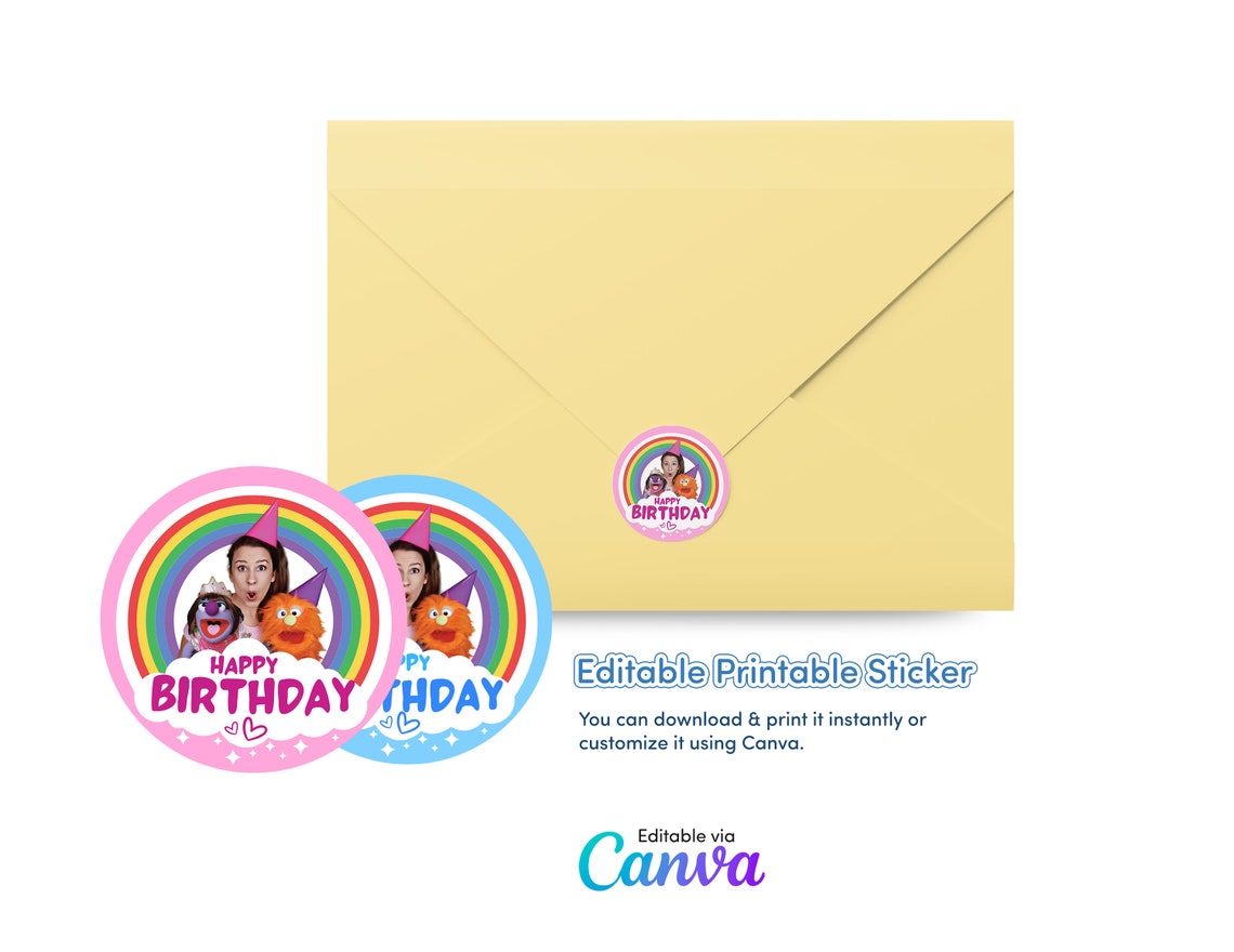 Ms Rachel Printable Stickers, Ms Rachel Birth Day Party Stickers, Ms ...