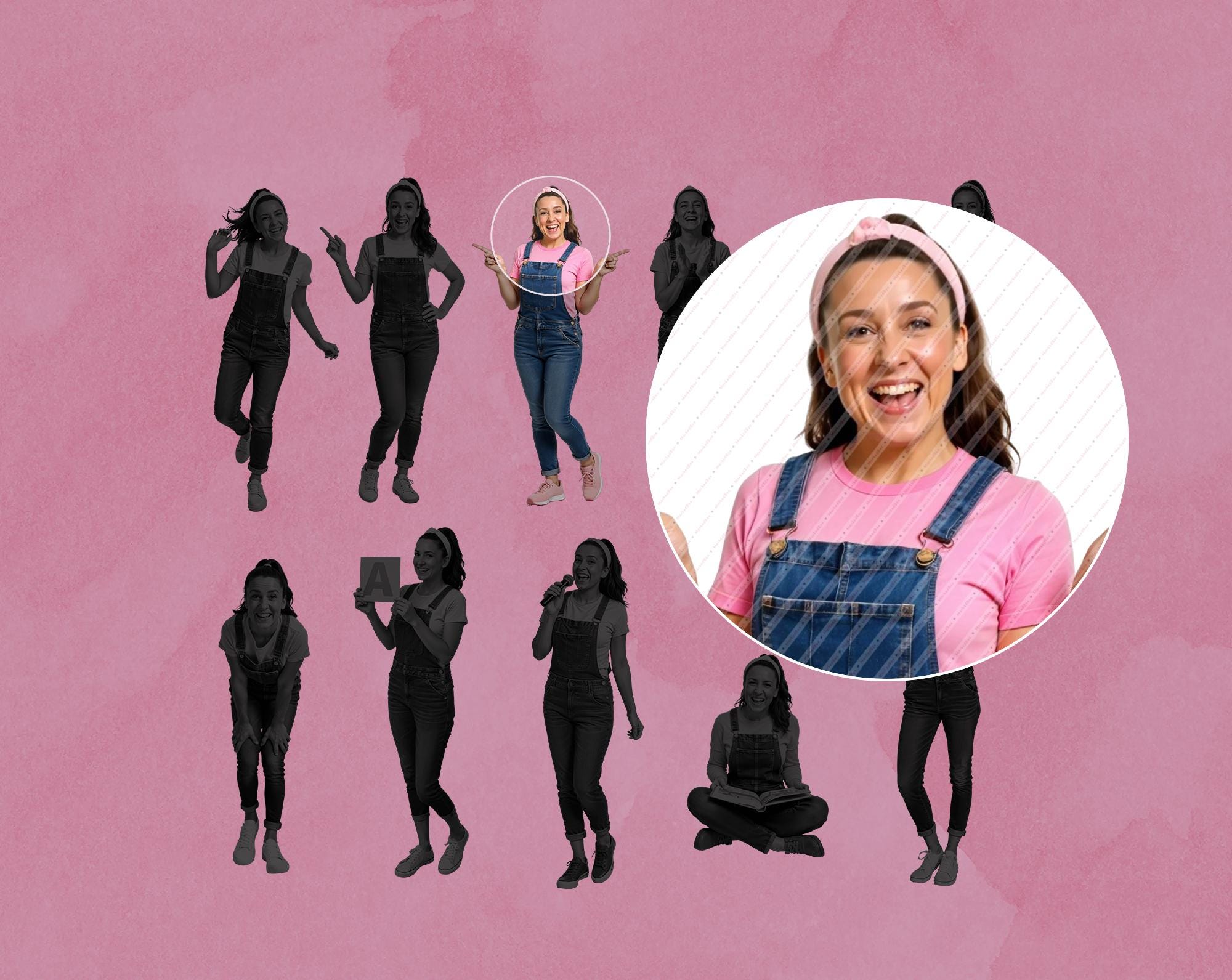 Ms. Rachel Full Body PNG Cutout Bundle | Transparent Digital Download ...