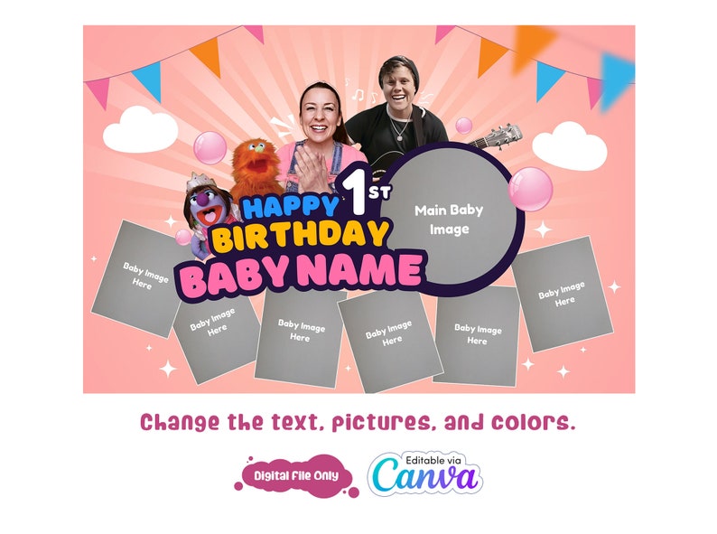 Ms Rachel Birthday Banner Backdrop Pink Ms Rachel Birthday - Etsy