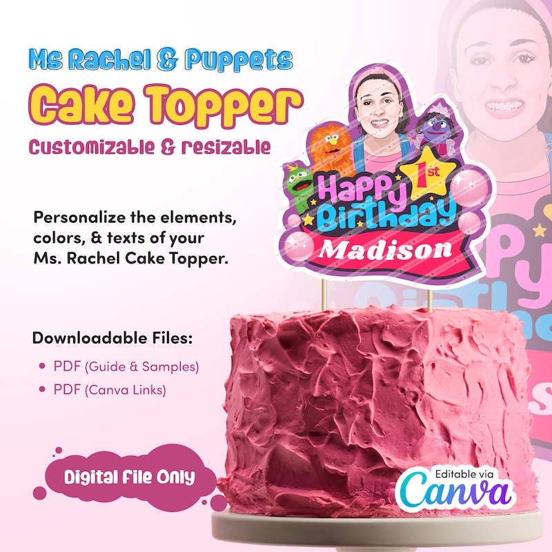 Ms.rachel Birthday Cake - Etsy