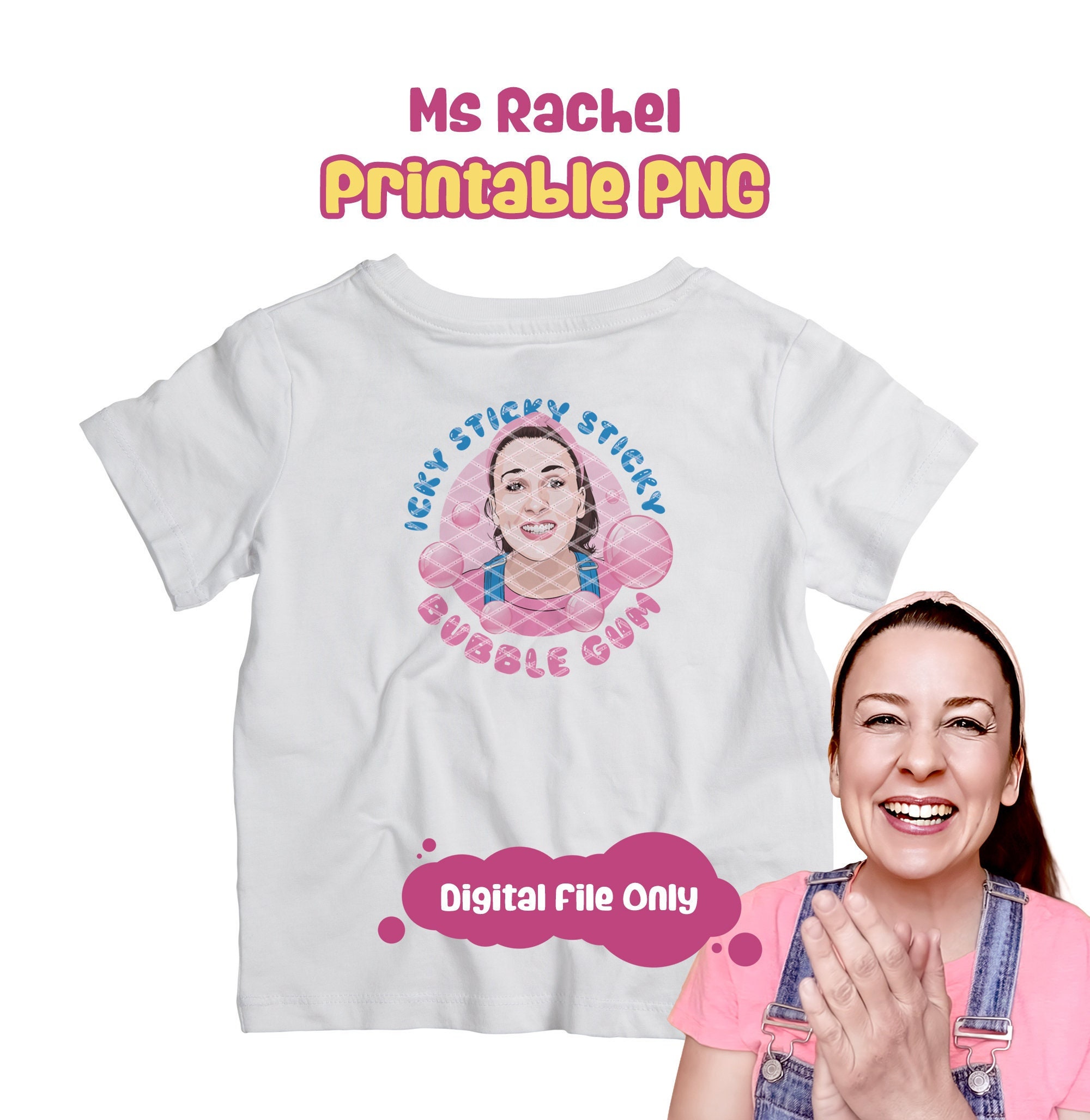 Ms Rachel Printable PNG, Sublimation for Tshirt, Songs for Littles ...