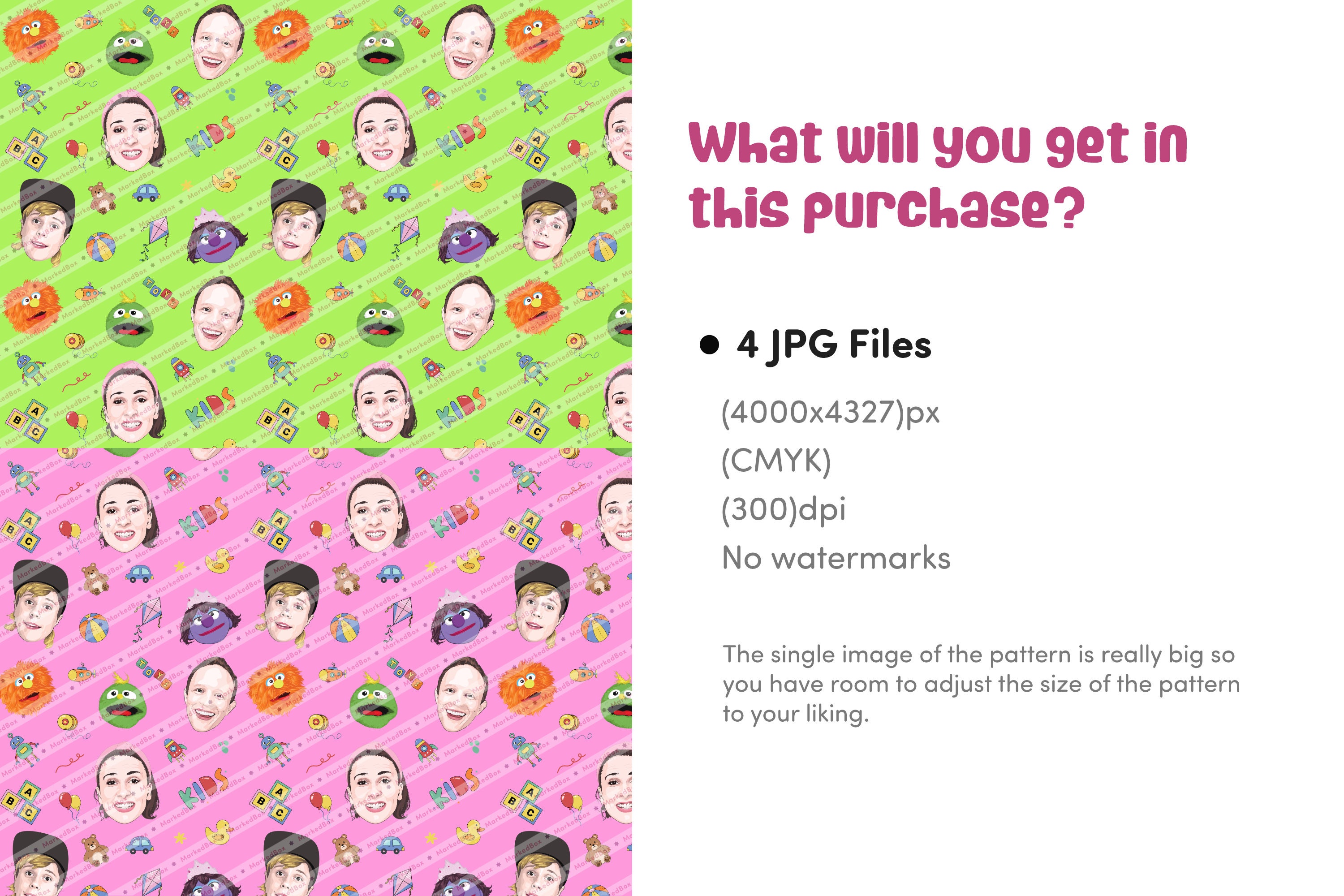 Ms Rachel Seamless Patterns Songs for Littles Characters Friends ...