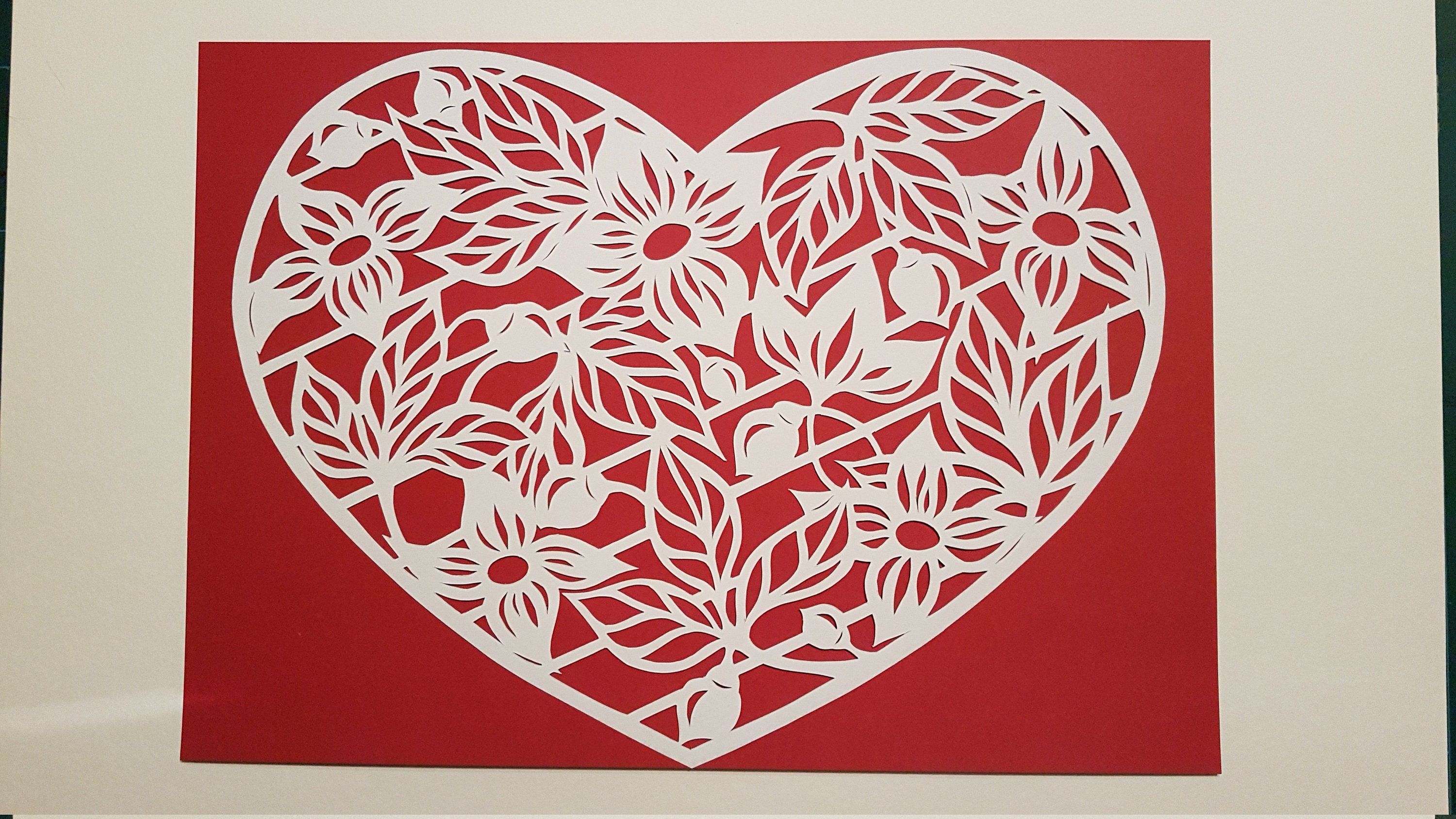 Heart Shaped Paper Cutting Picture - Etsy
