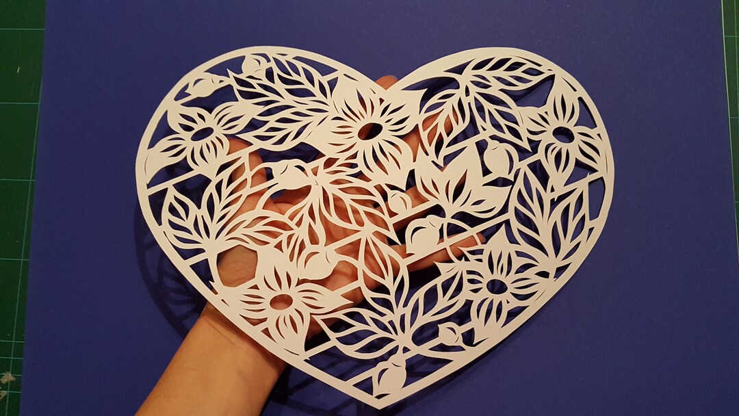 Heart Shaped Paper Cutting Picture - Etsy