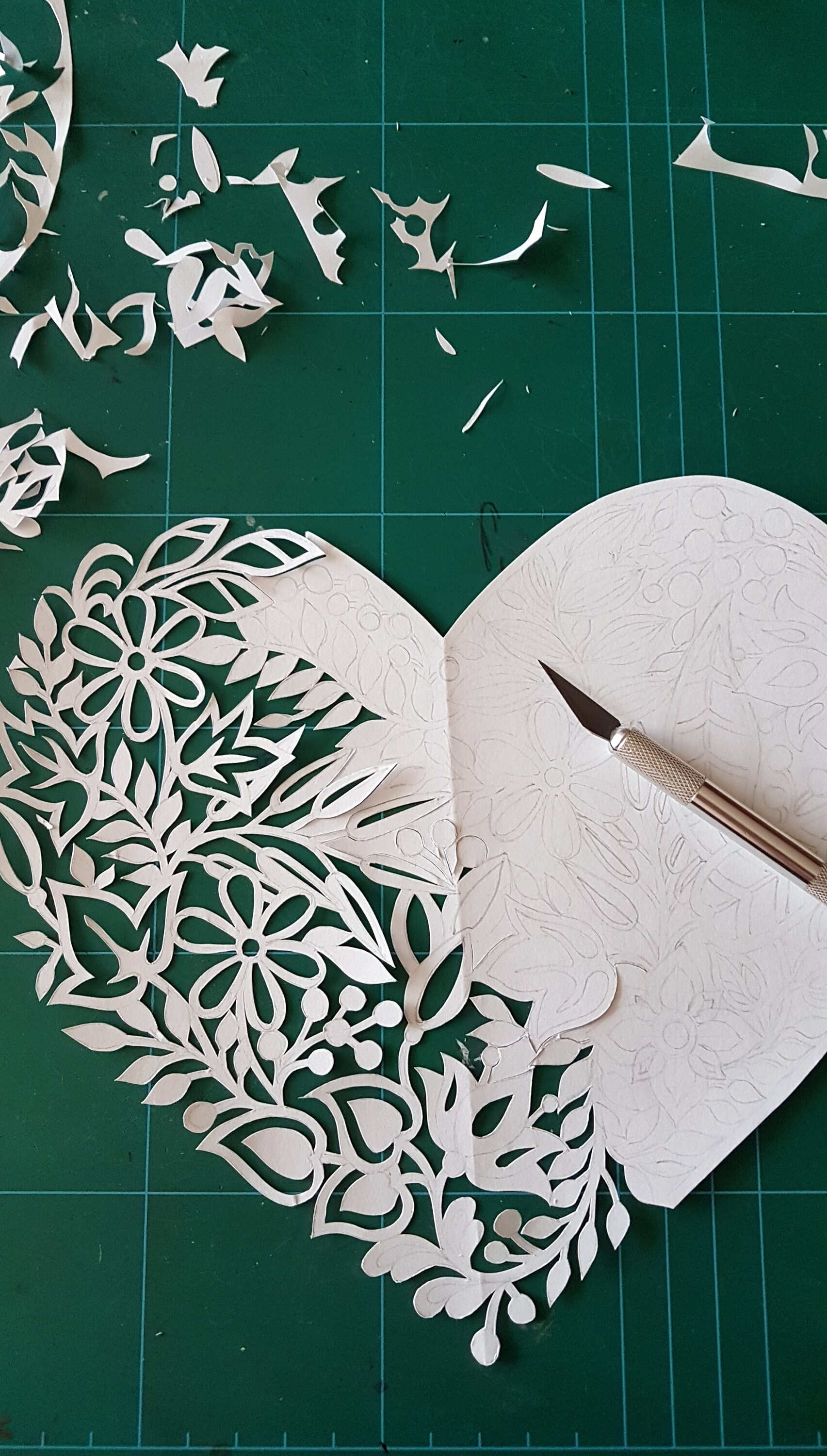Heart Shaped Paper Cutting Art - Etsy
