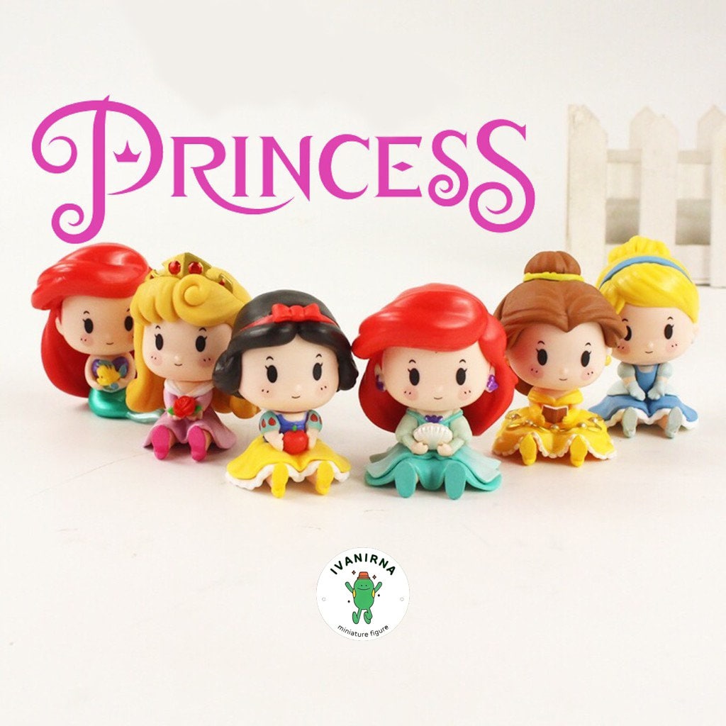 Mini Princess Figure Miniature Princess Figure Set 6 Pcs - Etsy