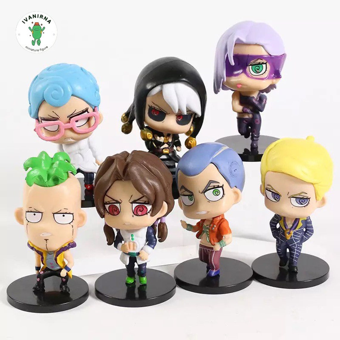 Anime Adventure Golden Wind Villain Set 7 Pcs, Action Figure Anime ...