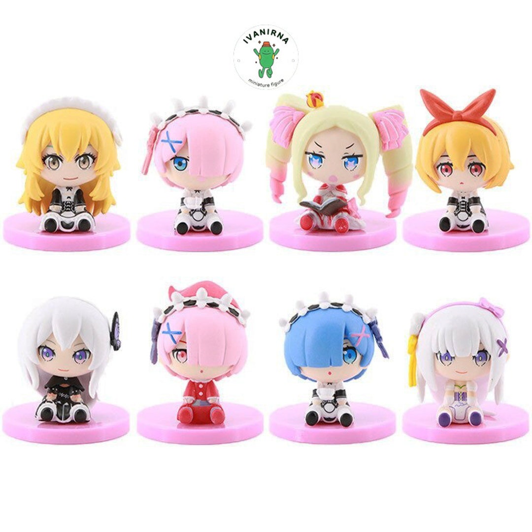 Anime Tiny Figure Set 8 Pcs, Manga Mini Figure, Miniature Girls - Etsy
